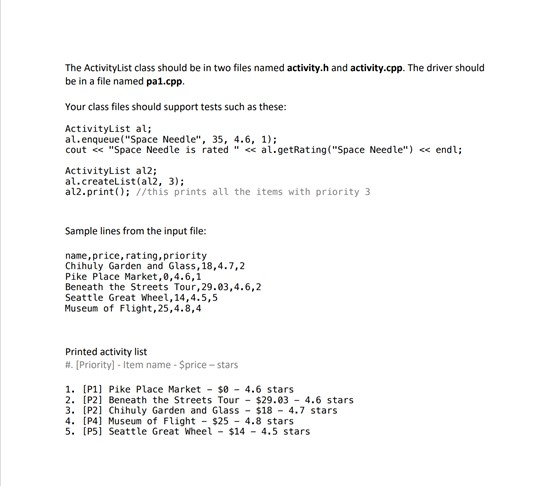 Solved In C++ Please. I'm mostly confused on which functions | Chegg.com
