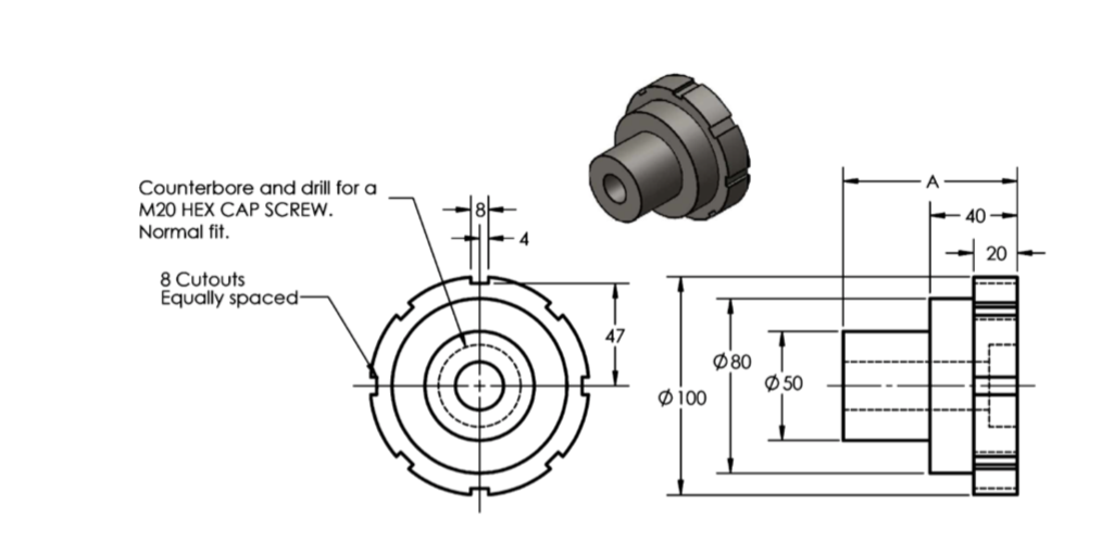 Solved Create the following model in AutoDesk Fusion | Chegg.com