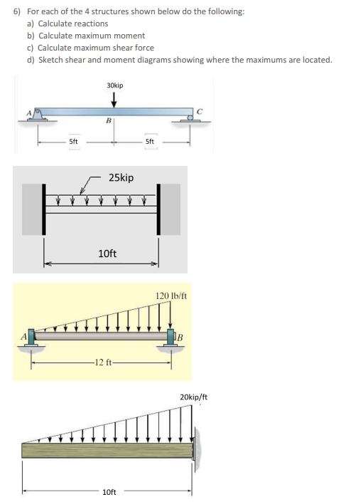 Solved 6) For each of the 4 structures shown below do the | Chegg.com