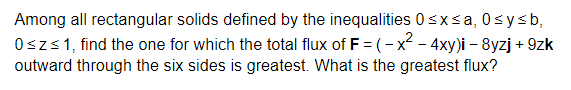 Solved Among all rectangular solids defined by the | Chegg.com