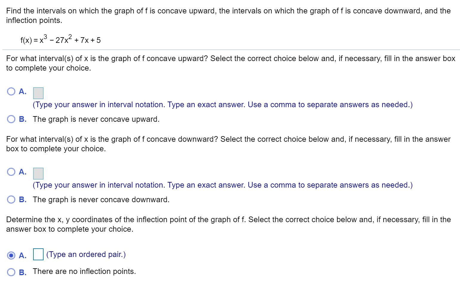 Solved Find the intervals on which the graph of f is concave | Chegg.com