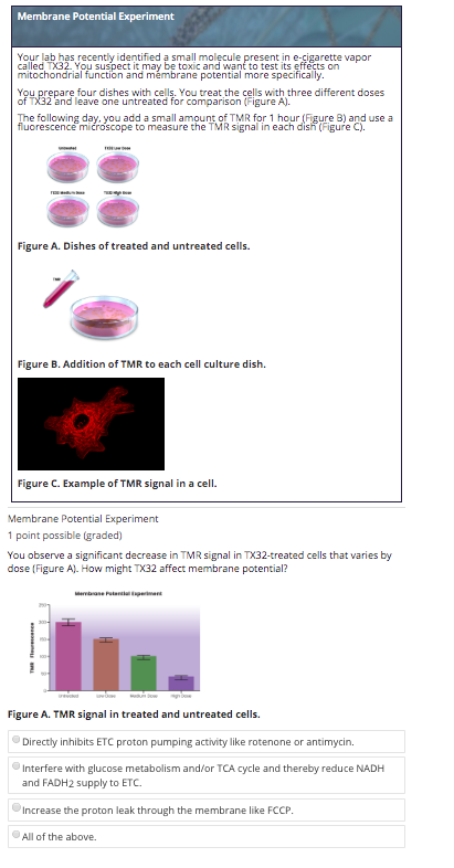 Solved Membrane Potential Experiment Your lab has recently | Chegg.com