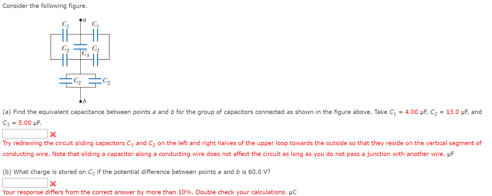 Solved Consider the following figure. C2 C2 C (a) Find the | Chegg.com