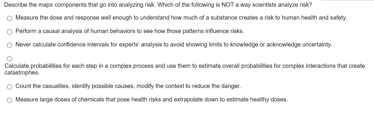 Solved Describe the major components that go into analyzing | Chegg.com