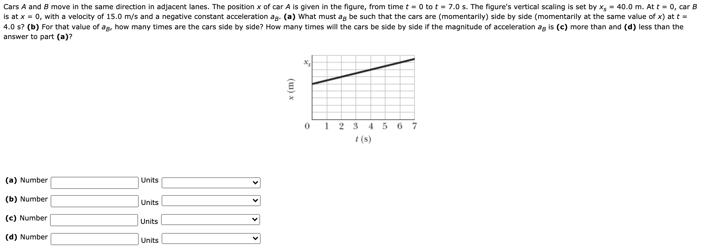 Solved Cars A and B move in the same direction in adjacent | Chegg.com