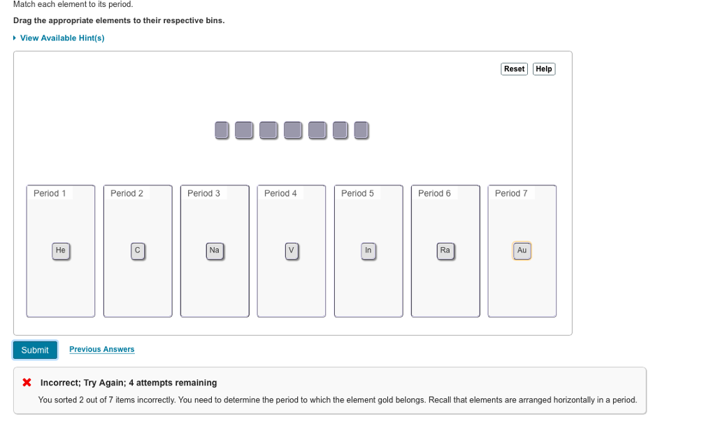 Solved Match each element to its period Drag the appropriate | Chegg.com