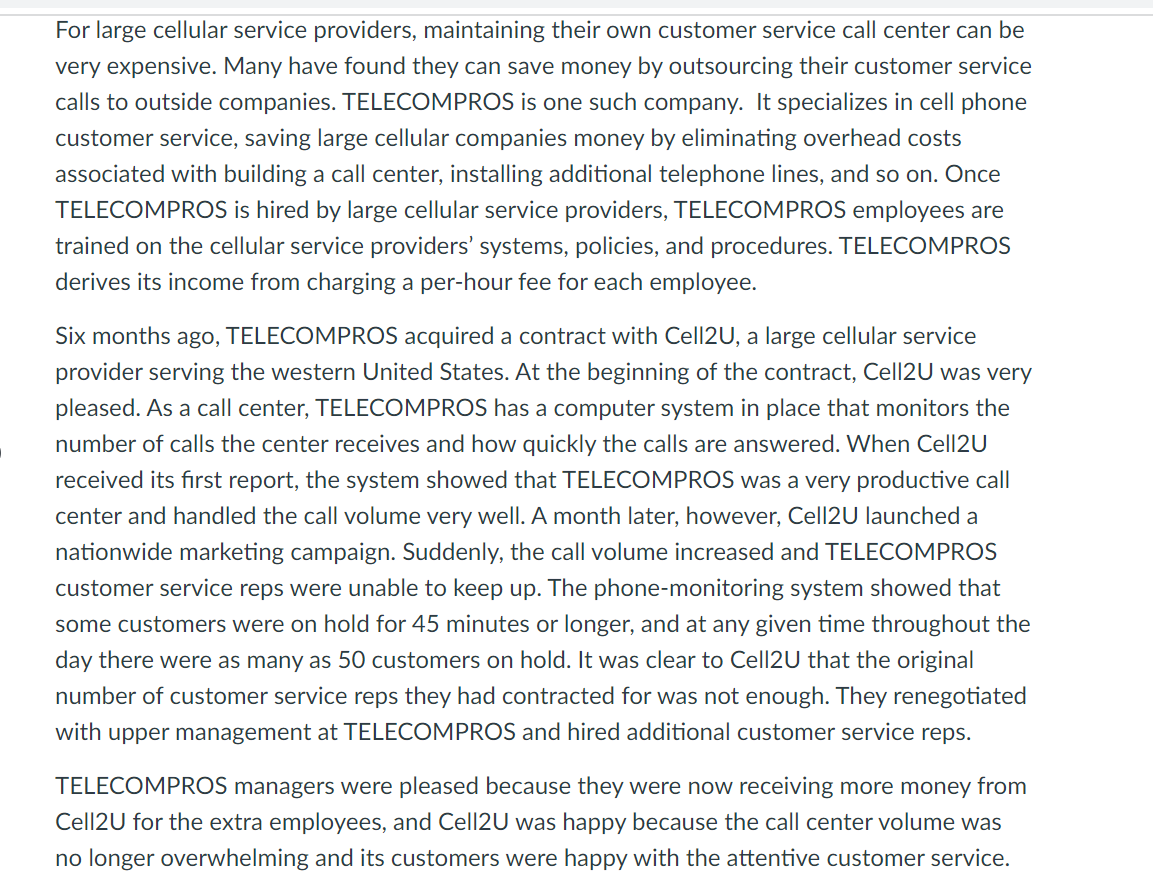 Solved For large cellular service providers, maintaining | Chegg.com