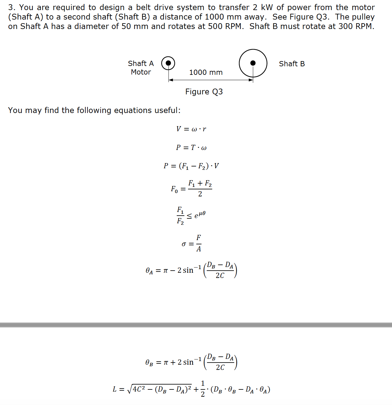 Solved c) What is the torque at Shaft B?d) What is the | Chegg.com