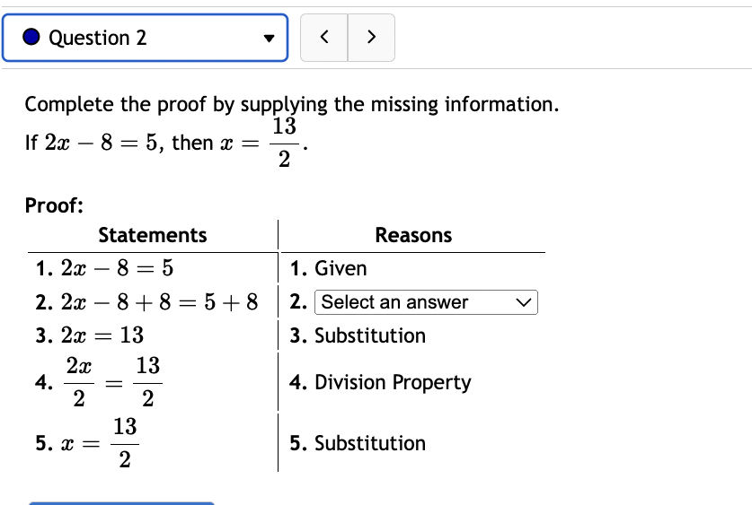 Solved Complete the proof by supplying the missing | Chegg.com