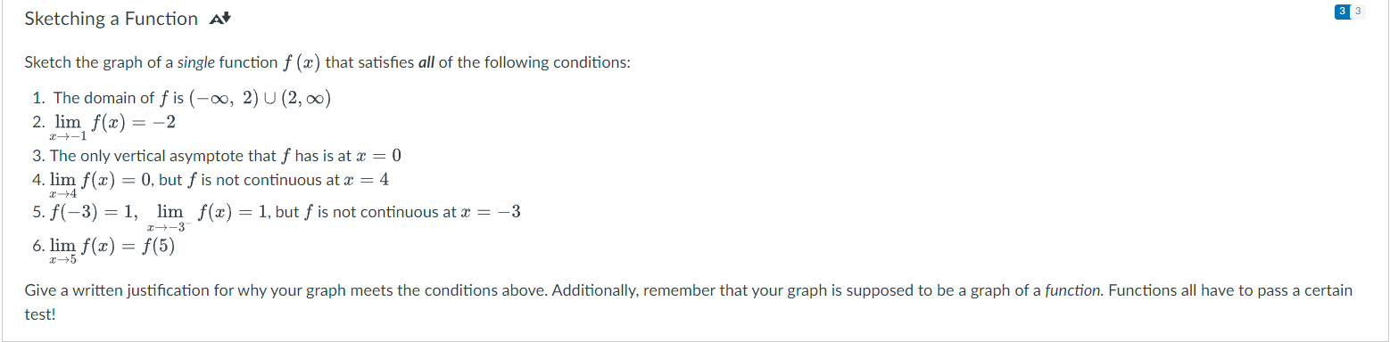 Solved Sketch the graph of a single function f(x) that | Chegg.com