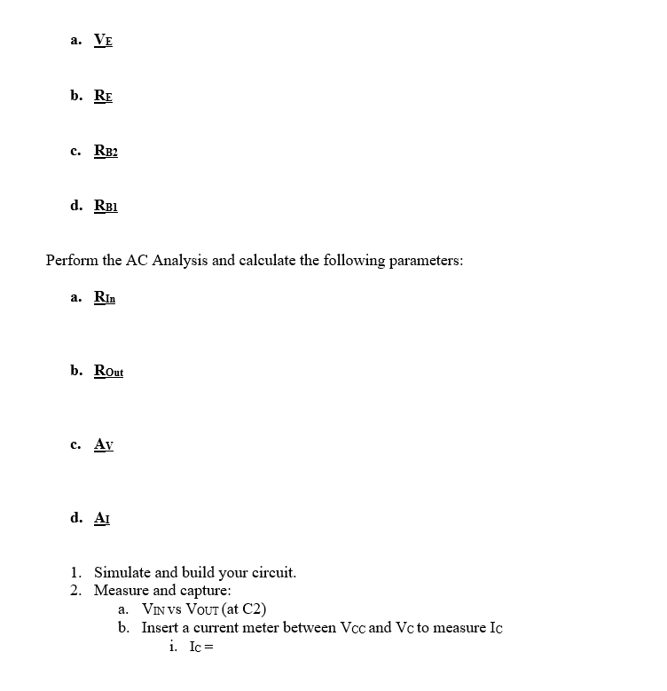 Solved Procedure: Part 1: Calculate and Design the CC | Chegg.com
