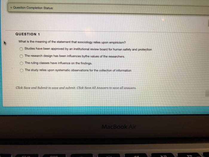 Solved Question Completion Status: QUESTION 1 What is the | Chegg.com