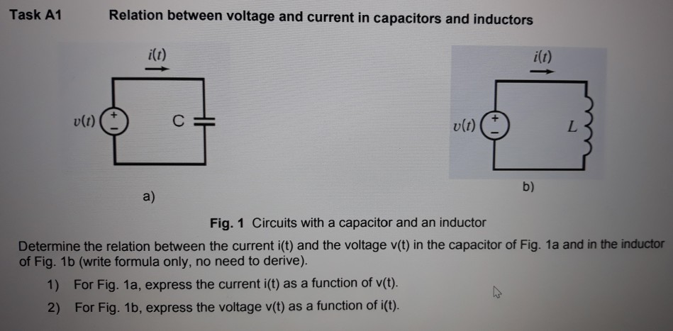 Solved Relation between voltage and current in capacitors | Chegg.com