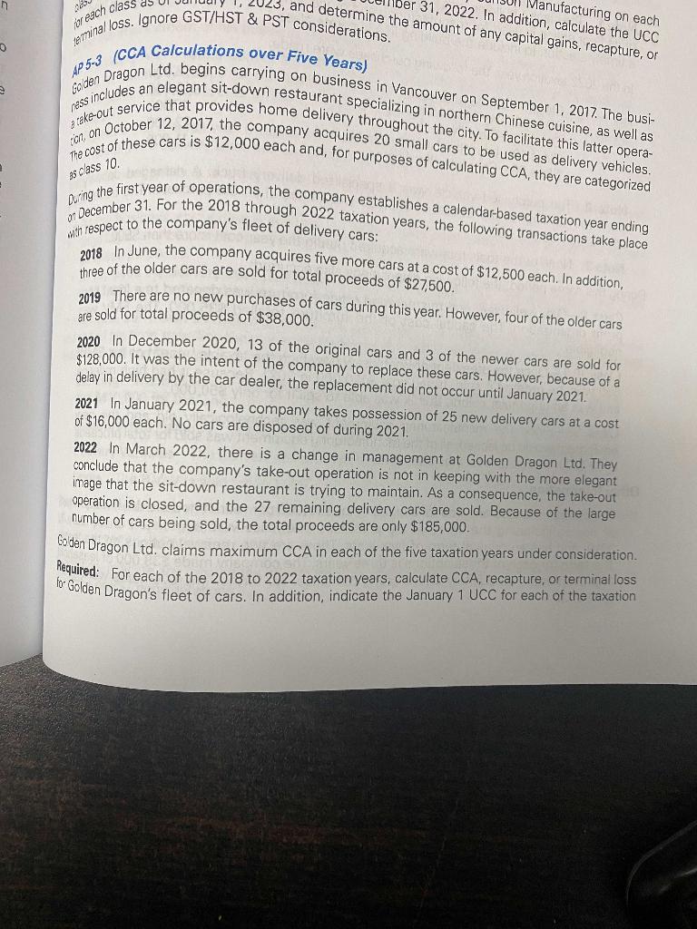 Solved for eqch claSS a lanore GST/HST \& PST determine the | Chegg.com