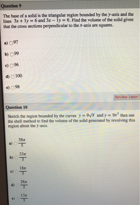 Solved The base of a solid is the triangular region bounded | Chegg.com