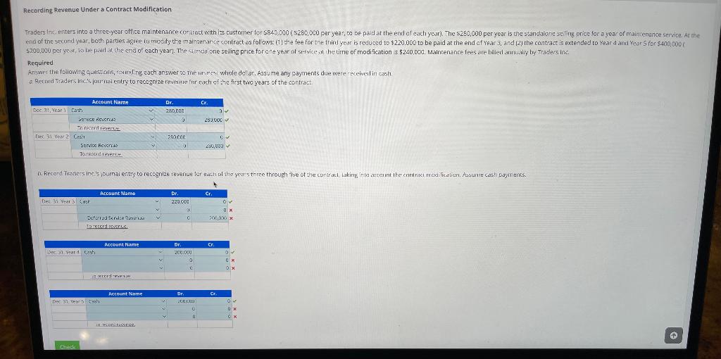 Solved Recording Revenue Under a Contract Modiflcation | Chegg.com