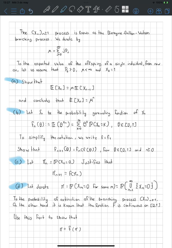 Solved The (Xn)n≥1 process is known as the | Chegg.com