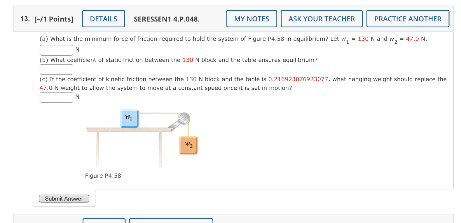 Solved (a) ﻿What is the minimum force of friction required | Chegg.com