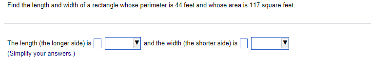 Solved Find the length and width of a rectangle whose | Chegg.com
