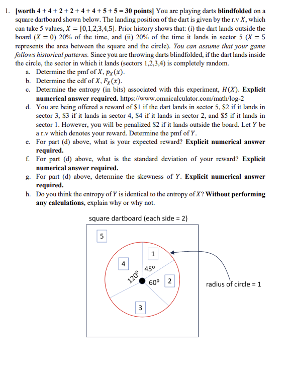 Solved [worth 4+4+2+2+4+4+5+5=30 ﻿points] ﻿You are playing | Chegg.com