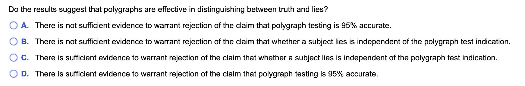 Solved The table below includes results from polygraph (lie | Chegg.com