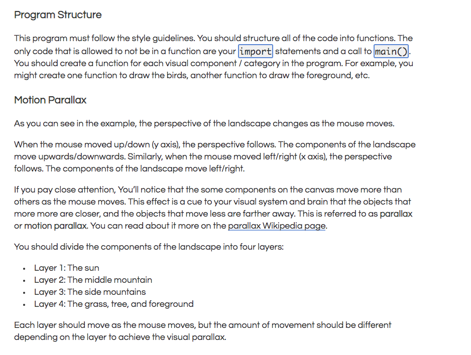 Solved Landscape In this programming assignment, you will be | Chegg.com