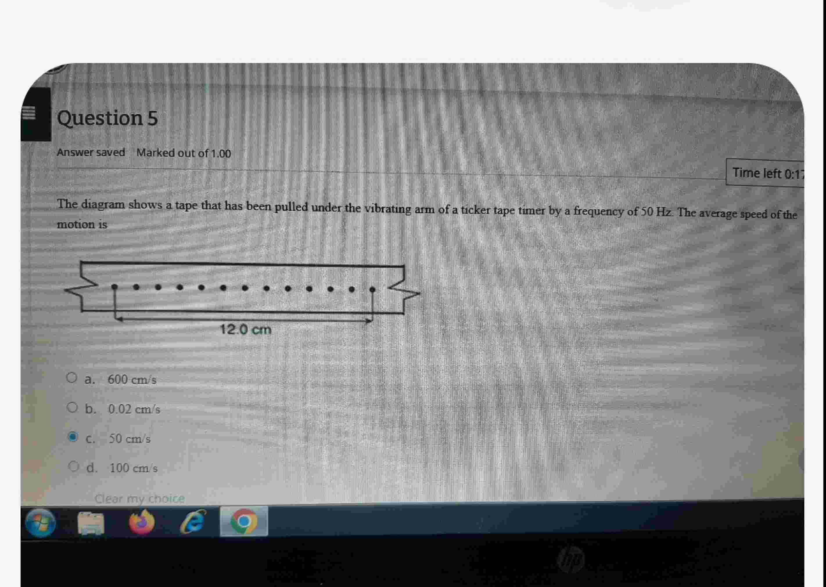 Solved The diagram shows a tape that has been pulled under | Chegg.com