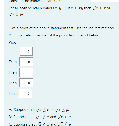 Solved Consider the following statement: For all positive | Chegg.com
