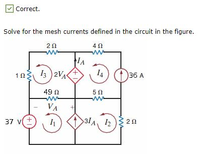 Solved Next, let’s write the mesh and supermesh equations in | Chegg.com