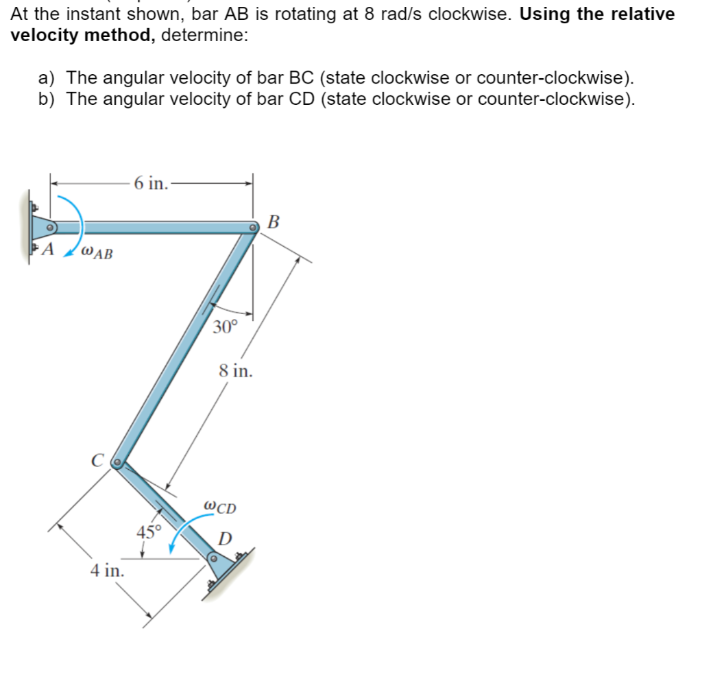 Solved You must use relative velocity method, instantaneous | Chegg.com