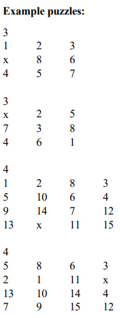 Solved Sliding Numbers Puzzles - Java Create a program, 2D | Chegg.com