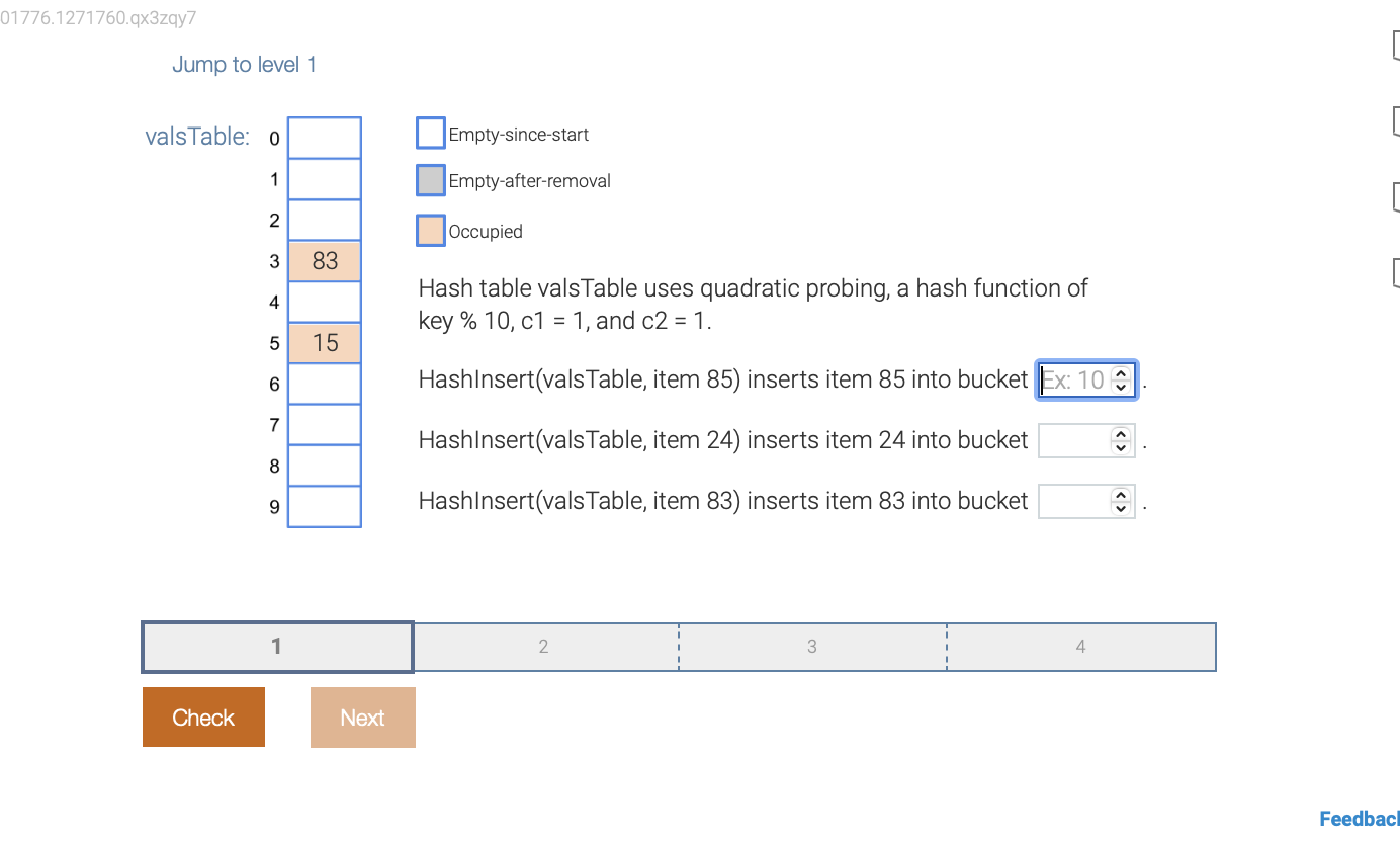 Solved 01776.1271760.qx3zqy7 Jump to level 1 valsTable: 0 1 | Chegg.com