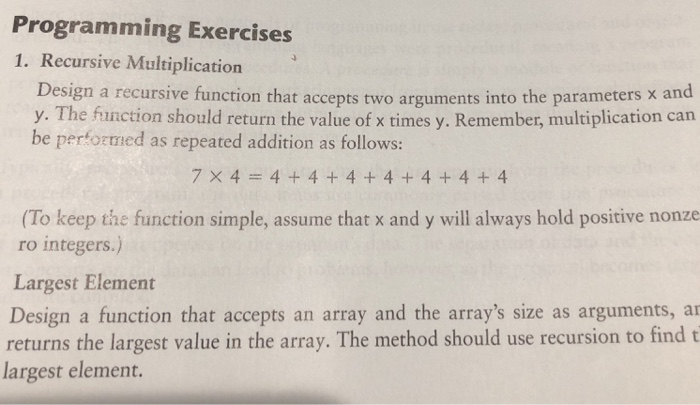 Solved Programming Exercises 1 Recursive Multiplication 5153