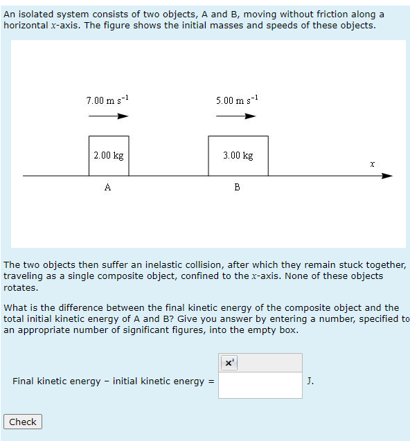 Solved An isolated system consists of two objects, A and B, | Chegg.com