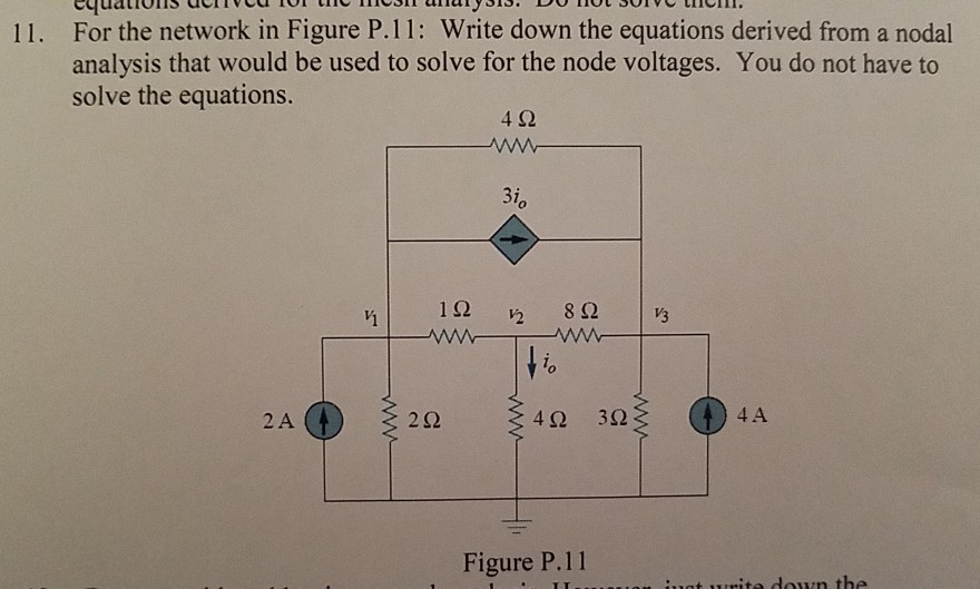 Solved equallUIIS U U 101 MS Uuly 13. 11. For the network in | Chegg.com