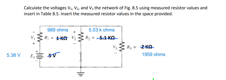 Solved Calculate the voltages V1, V2, and V3 the network of | Chegg.com