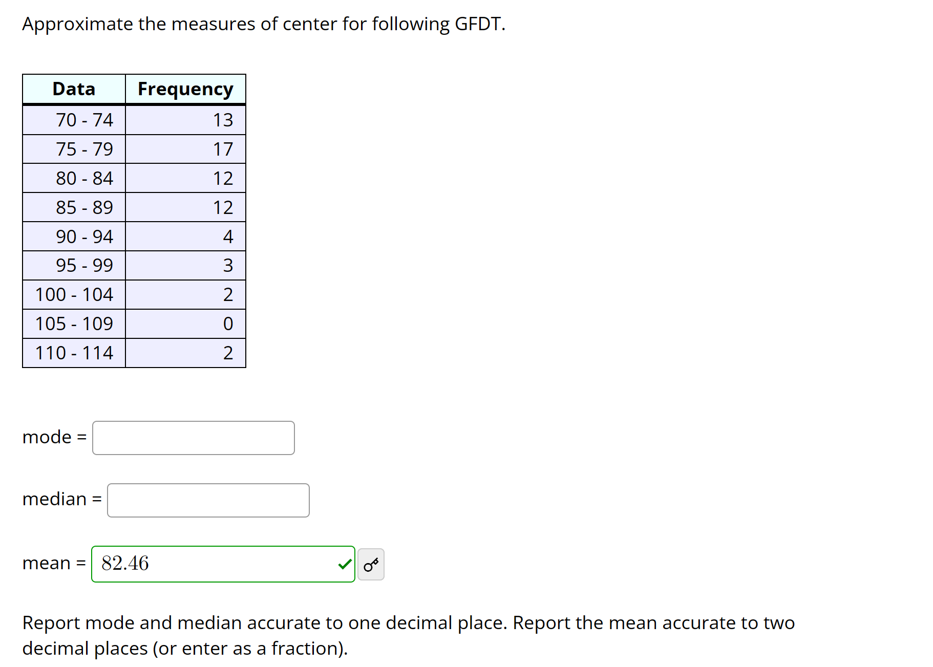 Approximate the measures of center for following | Chegg.com