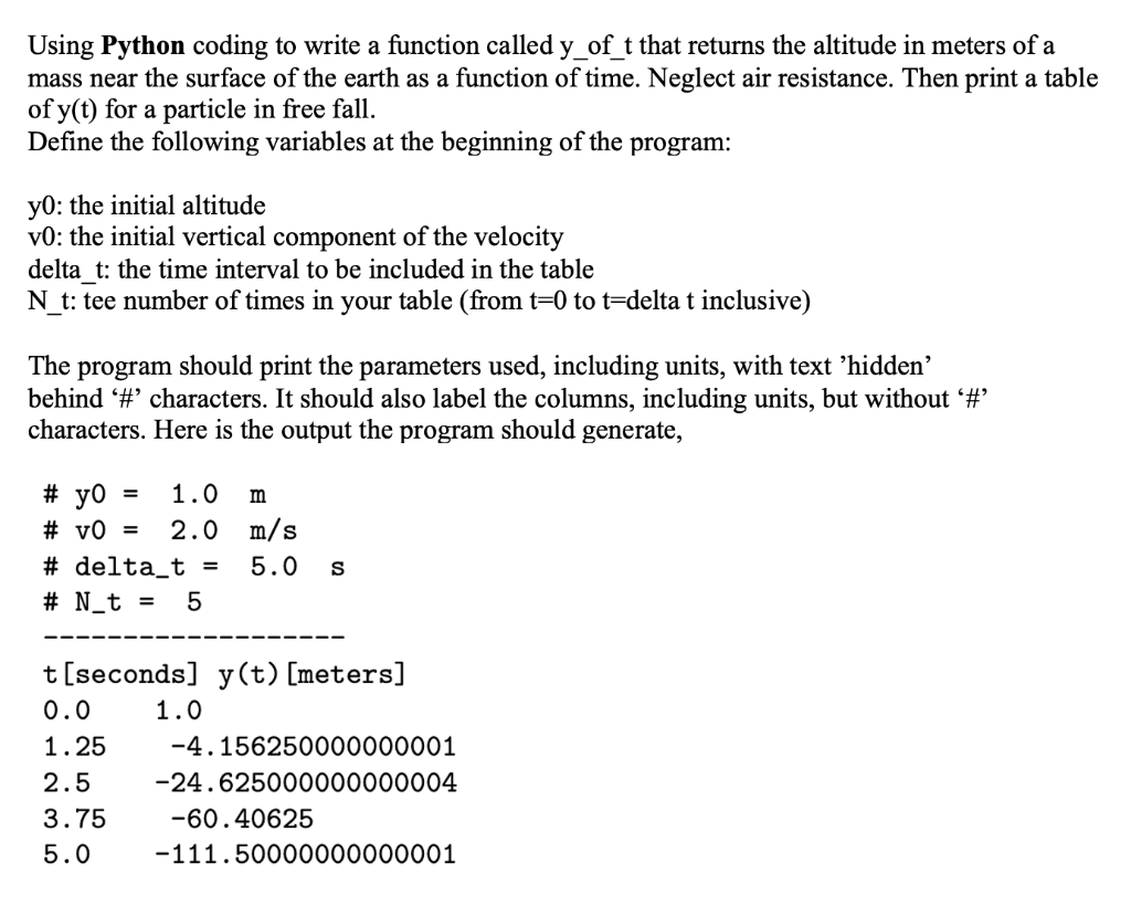 Solved Using Python Coding To Write A Function Called Yoft 5193
