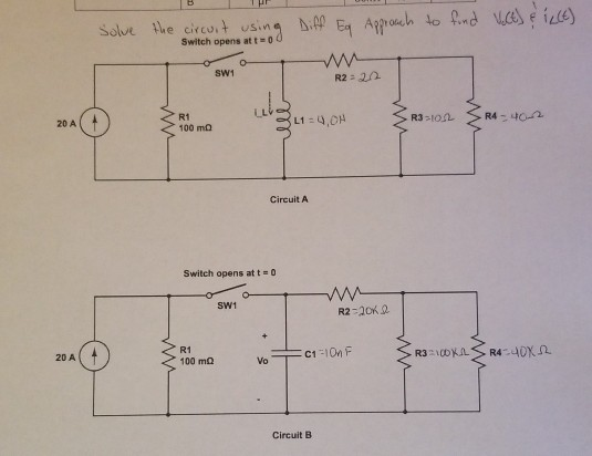 Solved could you please separate circuit A work from circuit | Chegg.com