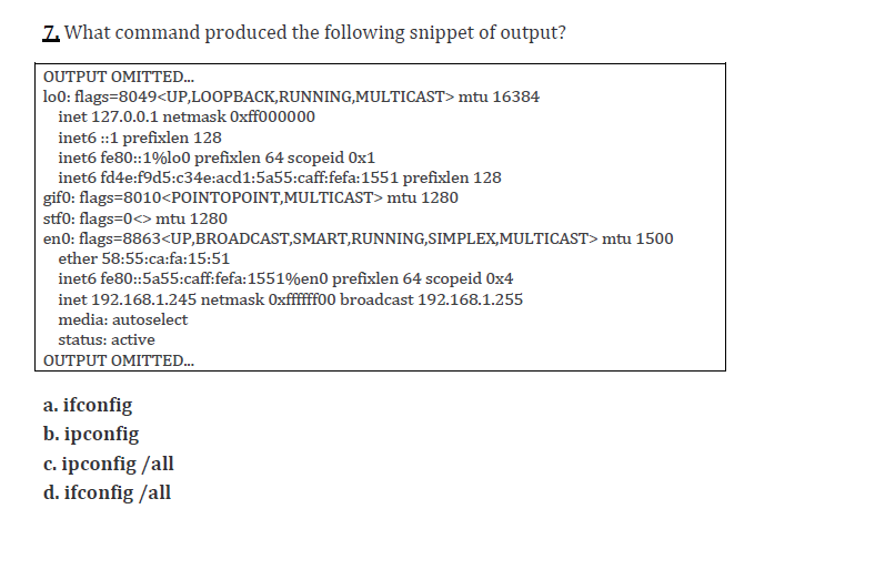 Solved Q.5) Choose the correct answer: 1. Consider the | Chegg.com