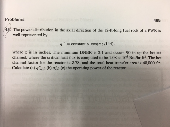 Solved The power distribution in the axial direction of the | Chegg.com