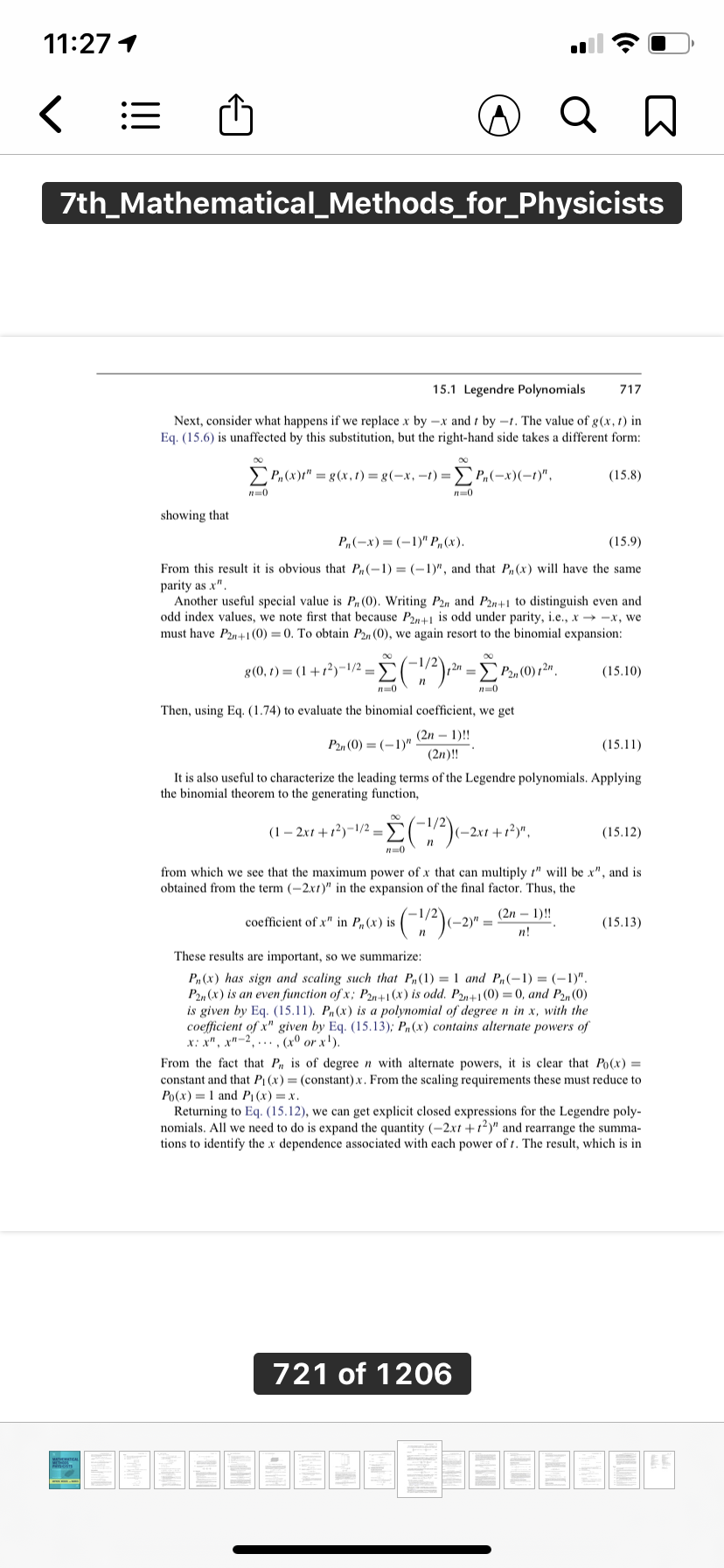 11:27 4 7th_Mathematical_Methods_for_Physicists 15.1 | Chegg.com