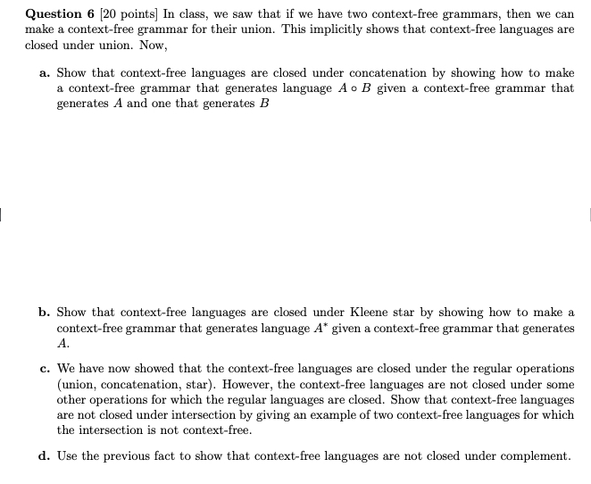 Solved Question 6 [20 ﻿points] ﻿In class, we saw that if we | Chegg.com