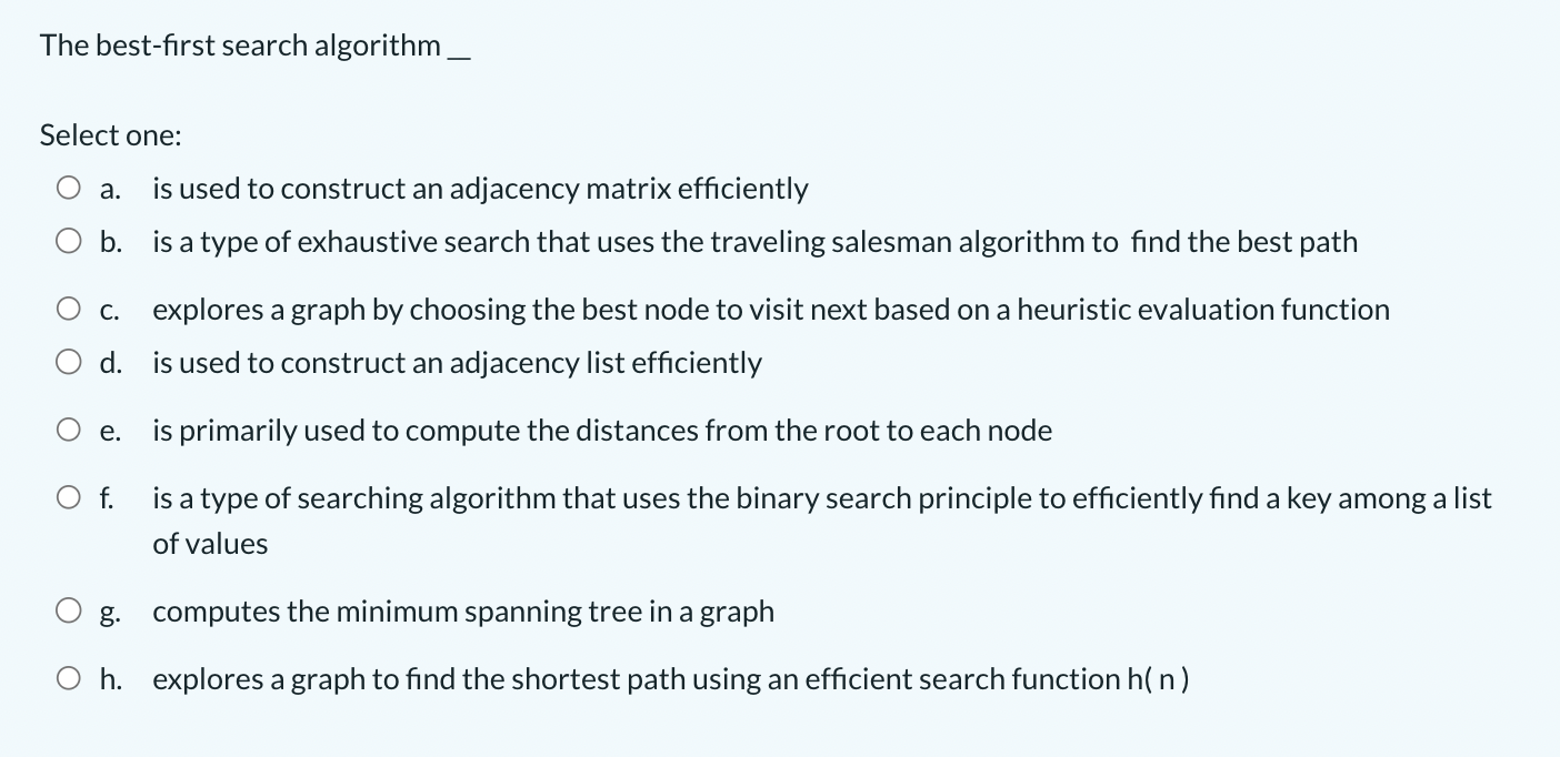 Solved The breadth-first search algorithm can be used to | Chegg.com