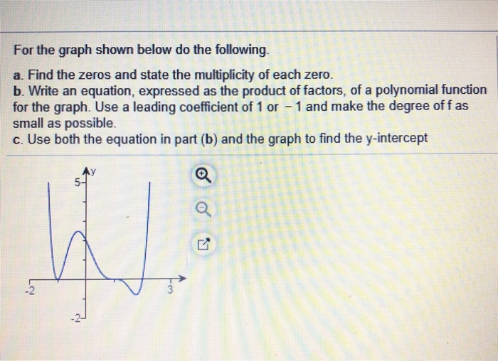 Solved For the graph shown below do the following. a. Find | Chegg.com