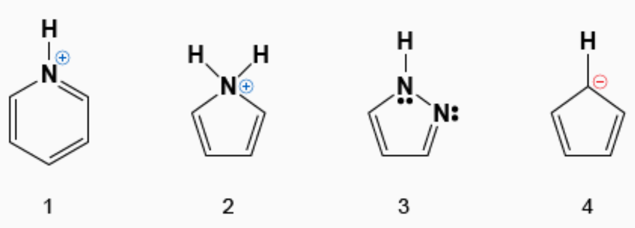 Solved 1. Are the following structures aromatic, | Chegg.com