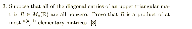 Solved 3. Suppose that all of the diagonal entries of an | Chegg.com