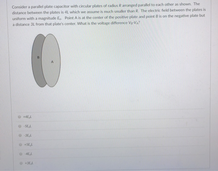 Solved Consider a parallel plate capacitor with circular | Chegg.com