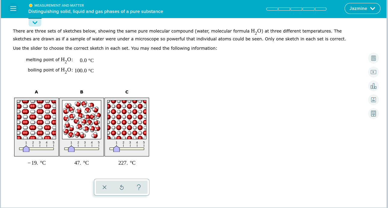 Solved = III O MEASUREMENT AND MATTER Distinguishing solid, | Chegg.com