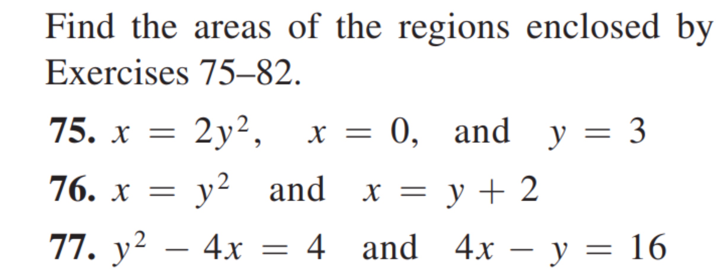 Solved Find the areas of the regions enclosed byExercises | Chegg.com